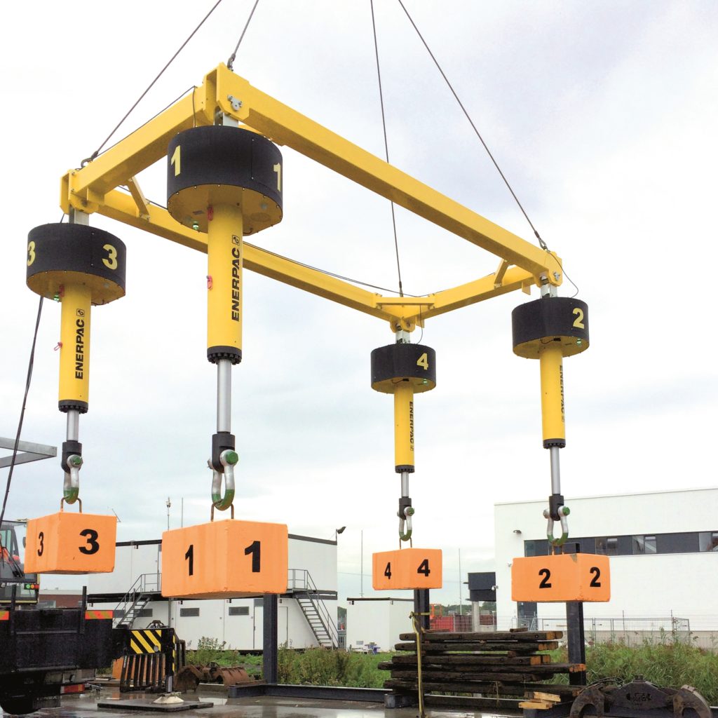 Autonomous wireless controlled Enerpac SHAS SyncHoist system enhances heavy lift and shift ...
